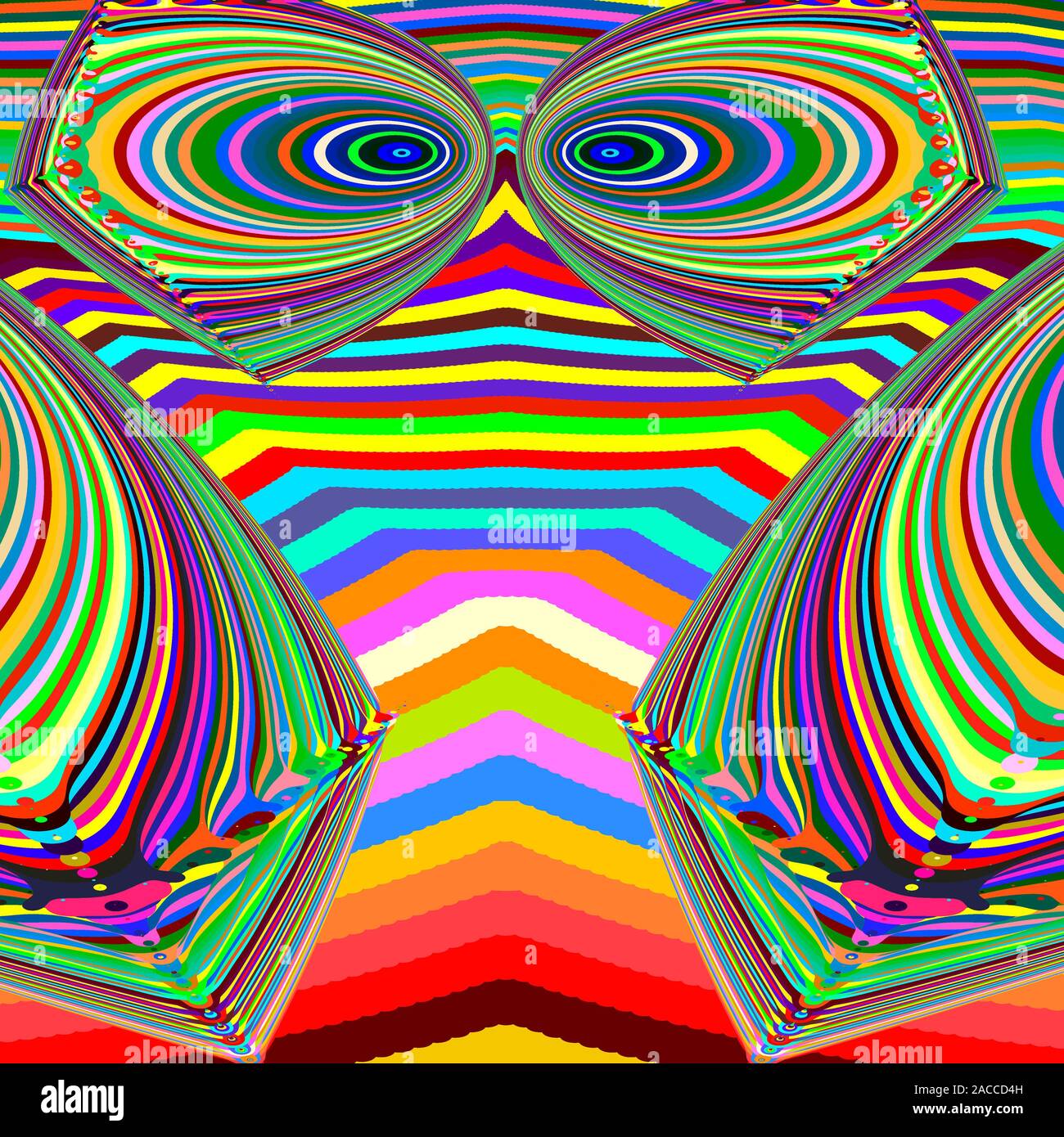 Mathematical artwork. Computer artwork based on polynomial equations ...
