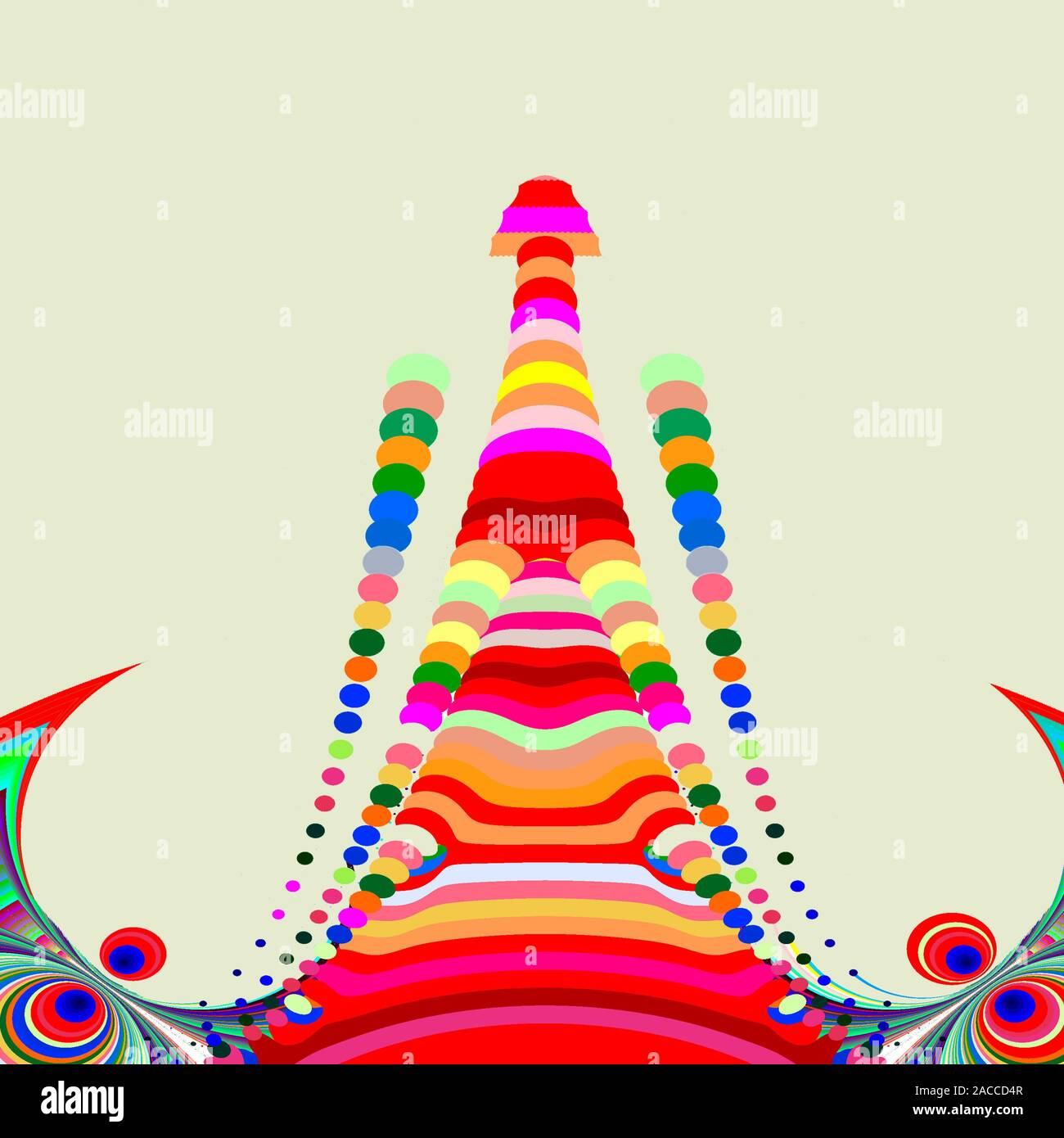 Mathematical artwork. Computer artwork based on polynomial equations ...