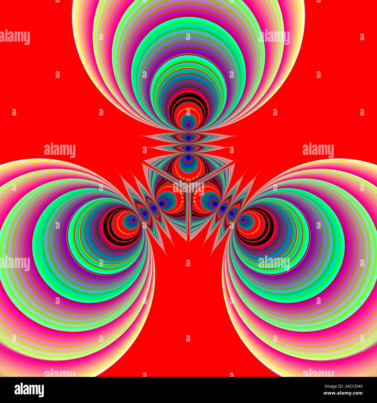 Mathematical artwork. Computer artwork based on polynomial equations ...