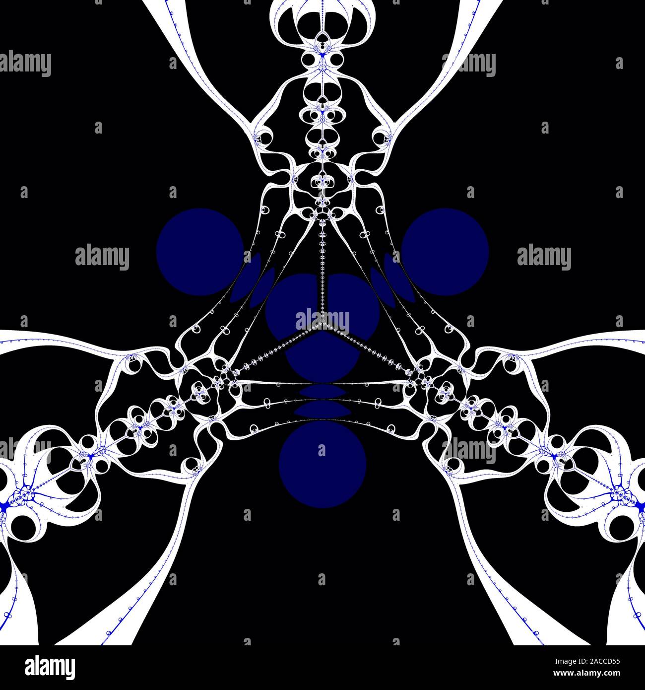 Mathematical artwork. Computer artwork based on polynomial equations ...