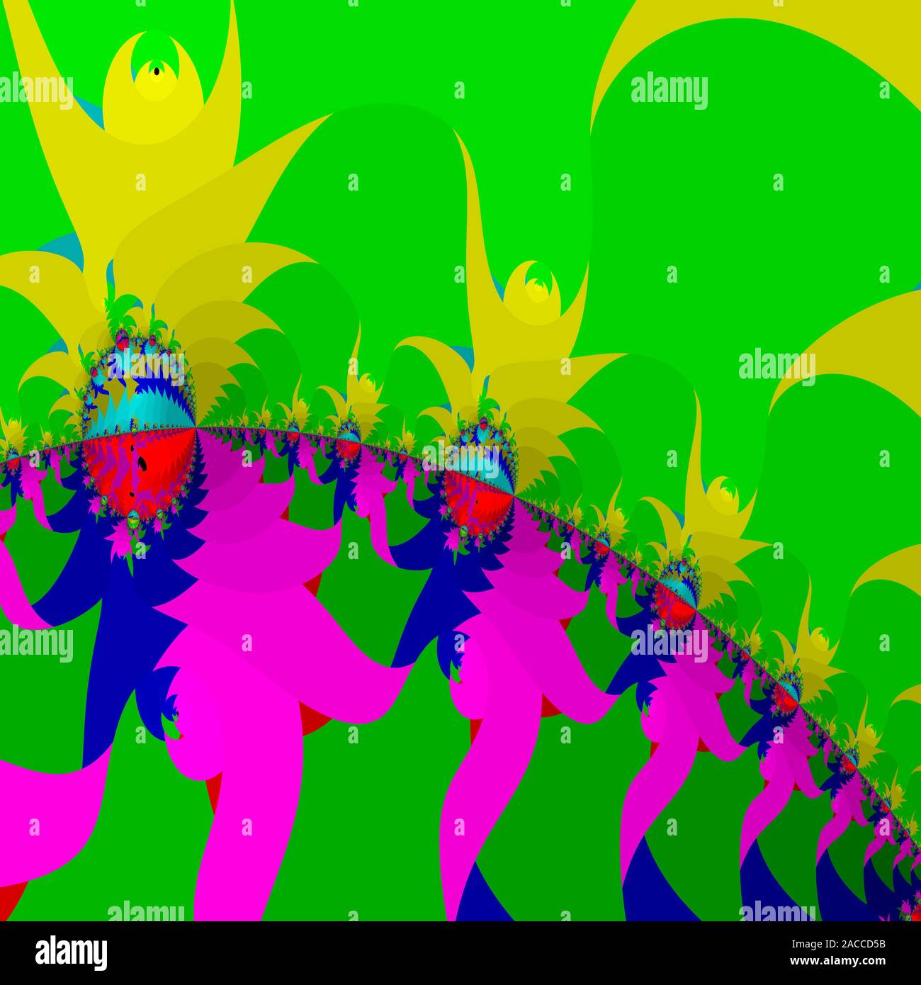 Mathematical artwork. Computer artwork based on polynomial equations ...