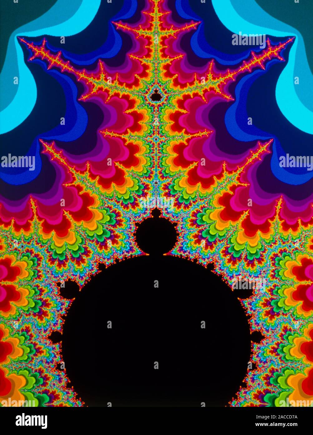 NOT FOR POSTCARD USE Fractal geometry. A computer graphics image ...