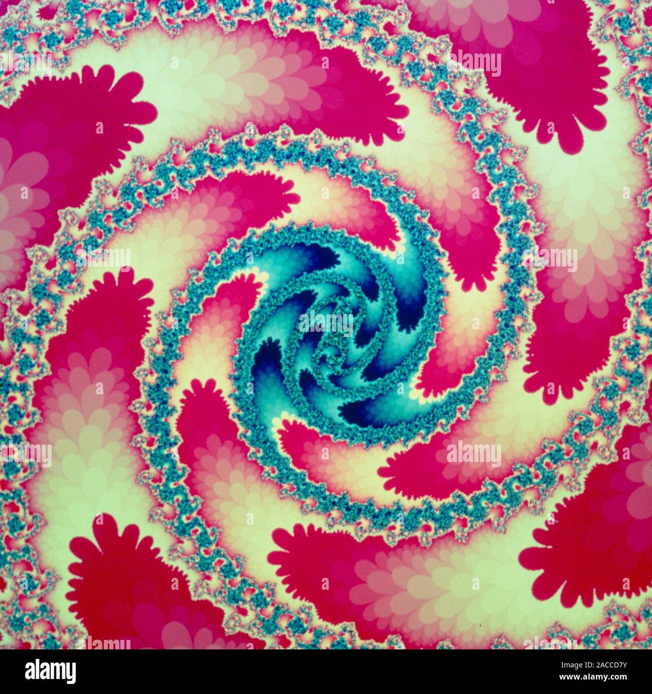 Fractal geometry. Computer graphics image derived from the Julia Set, a ...