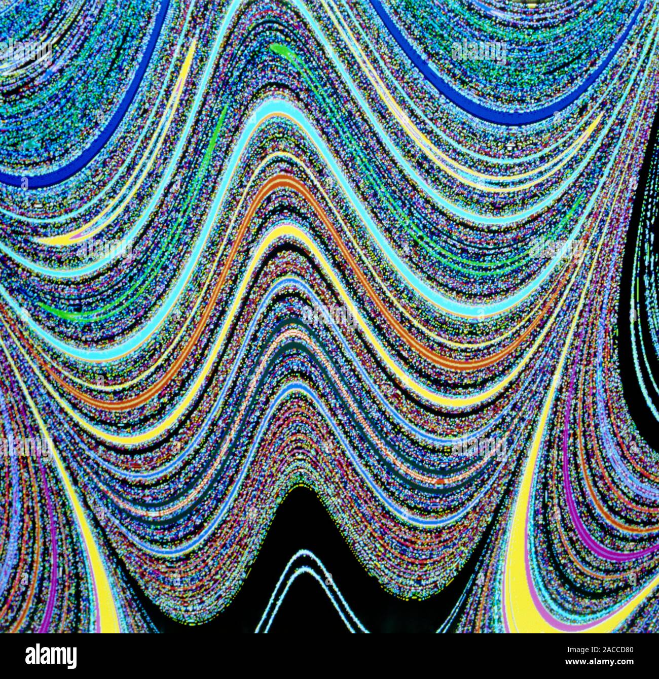 Fractal geometry. Computer graphics image derived from the Julia Set, a ...