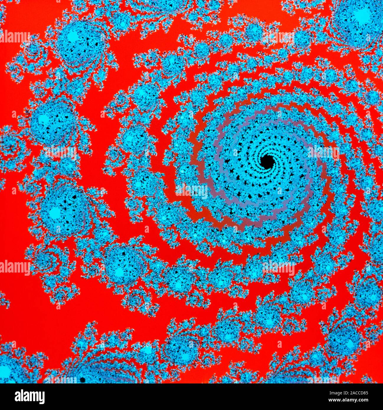 Fractal geometry. Computer graphics image derived from the Julia Set, a ...