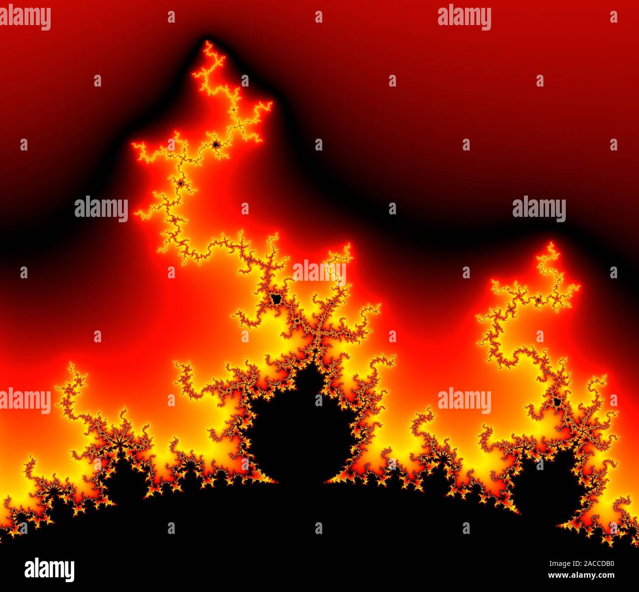 Mandelbrot fractal. Computer artwork of a part of the Mandelbrot Set, a ...