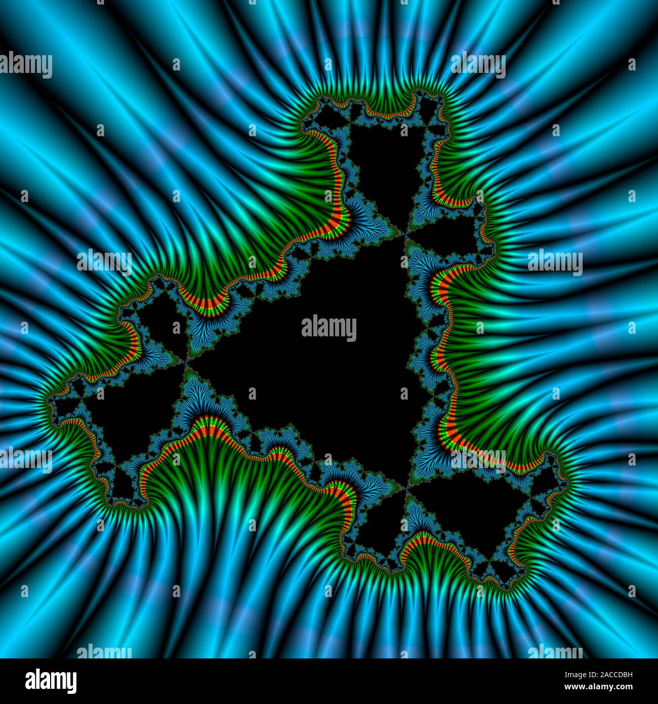 Fractal. Computer artwork of a fractal. Fractals are patterns that are ...