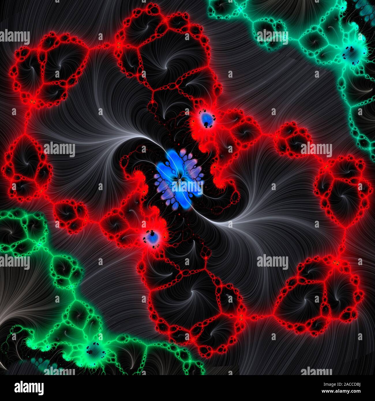 Mandelbrot fractal. Computer artwork of a fractal derived from the Mandelbrot Set. Fractal ...