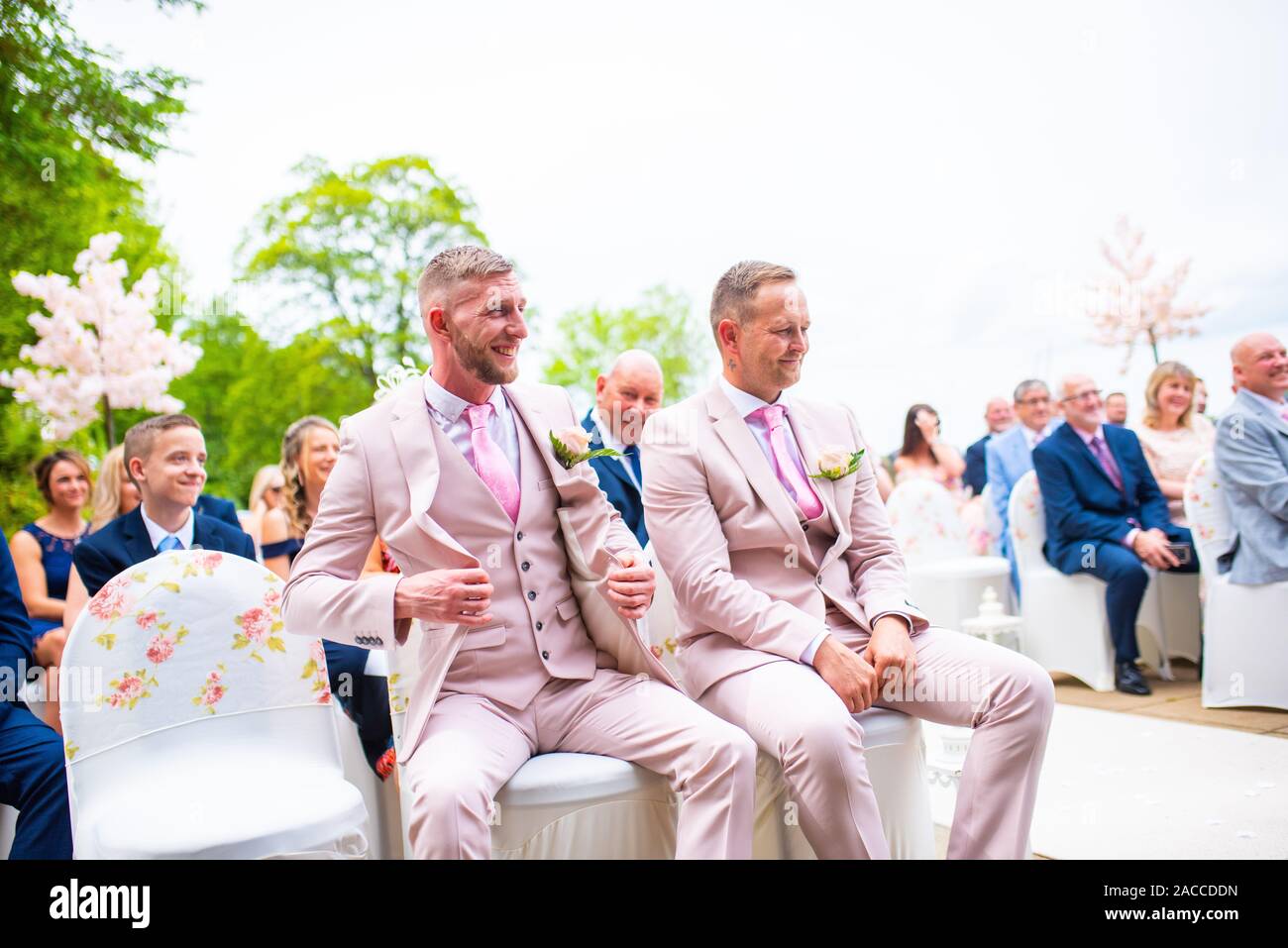An outdoor English traditional wedding at Rudyard lake sailing club ...