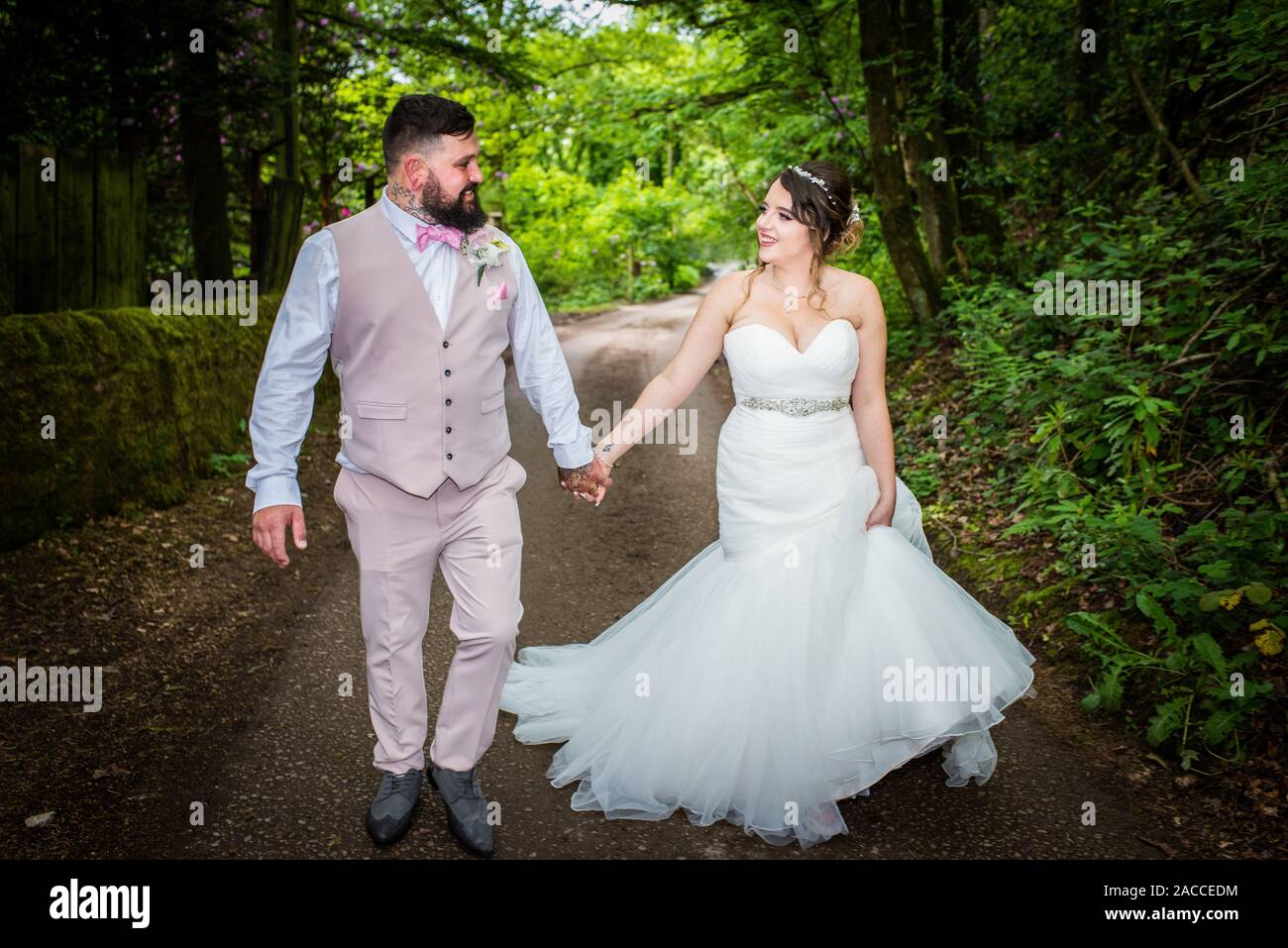 An outdoor English traditional wedding at Rudyard lake sailing club ...