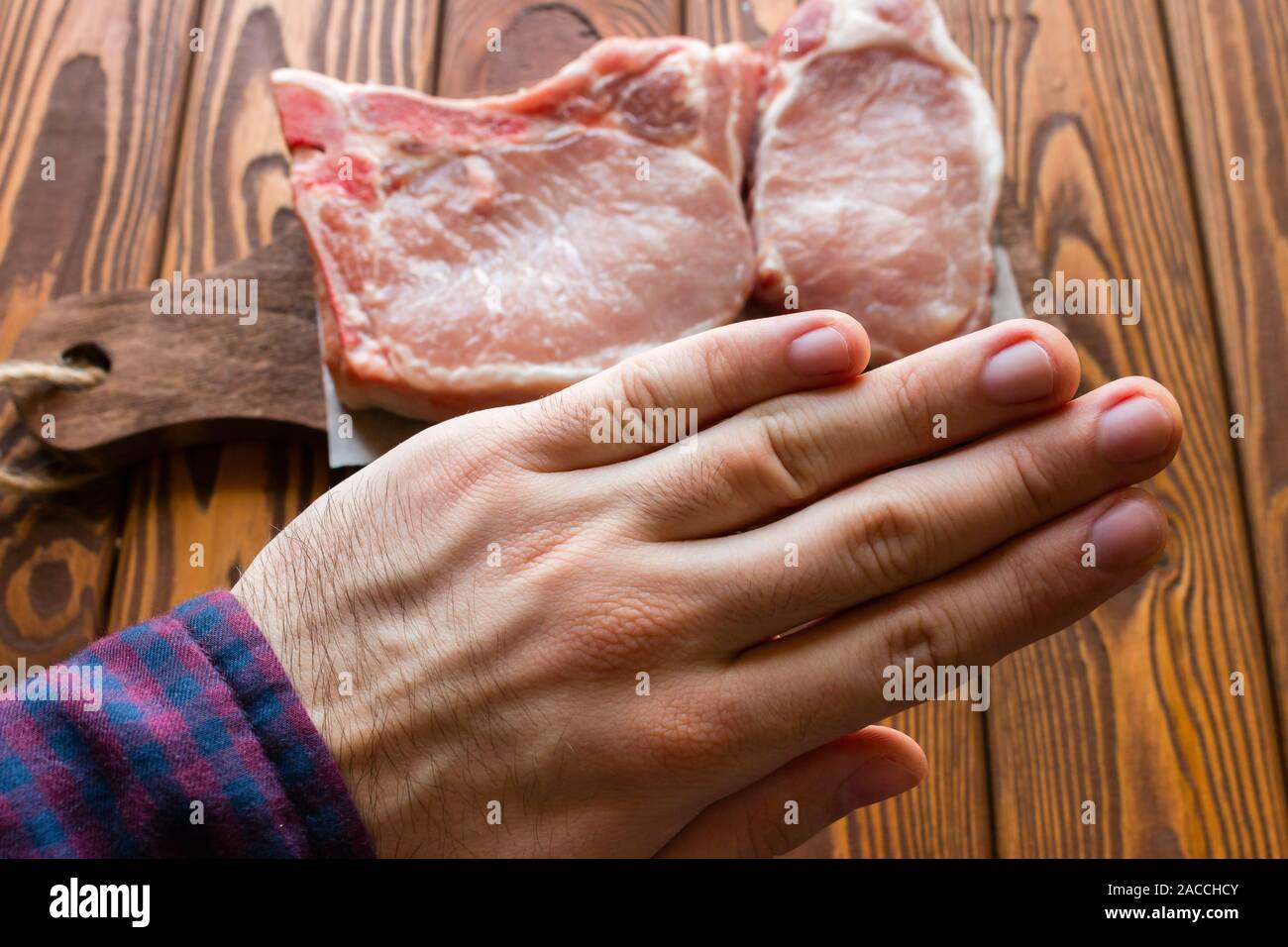 Refuse to eat meat hi-res stock photography and images - Alamy