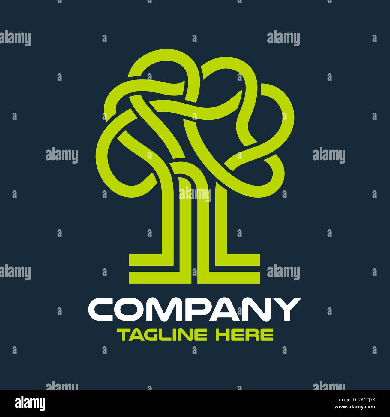 Modern simple tree and garden logo. Vector illustration Stock Vector ...