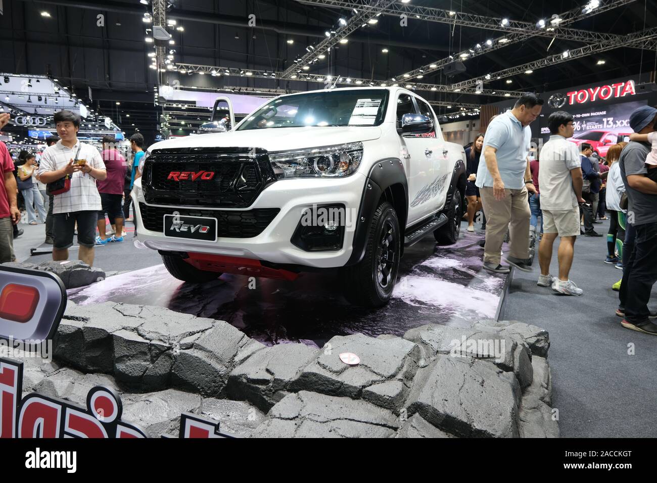 Bangkok, Thailand - December 1, 2019 : TOYOTA REVO pickup truck show in ...