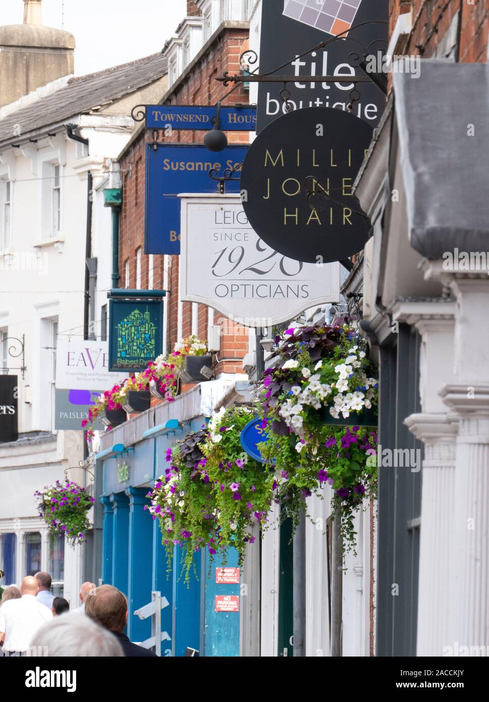 Farnham in Bloom. Surrey town of Farnham holds it's annual flower and ...