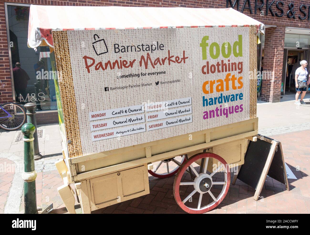 Barnstaple Pannier Market sign, Barnstaple, Devon, England, United ...