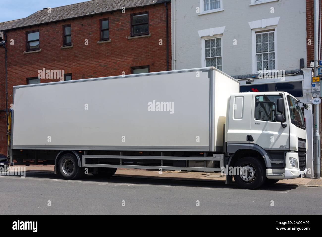 Lorry motor vehicle commercial tractor white daf cf250 plain tru hi-res ...