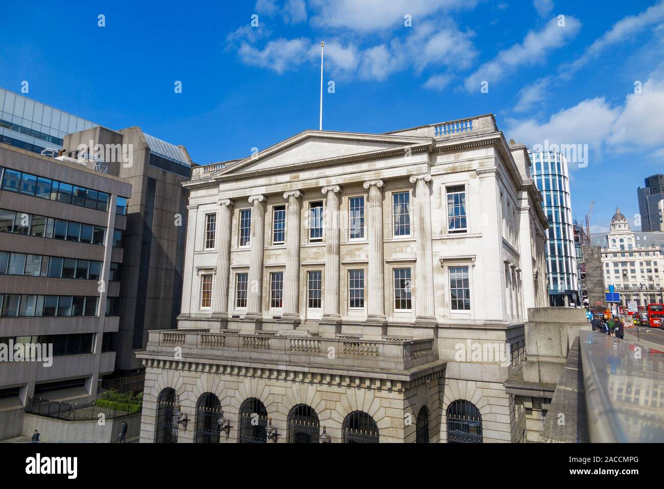 Exterior view of the facade of Fishmongers Hall, London Bridge, City of ...