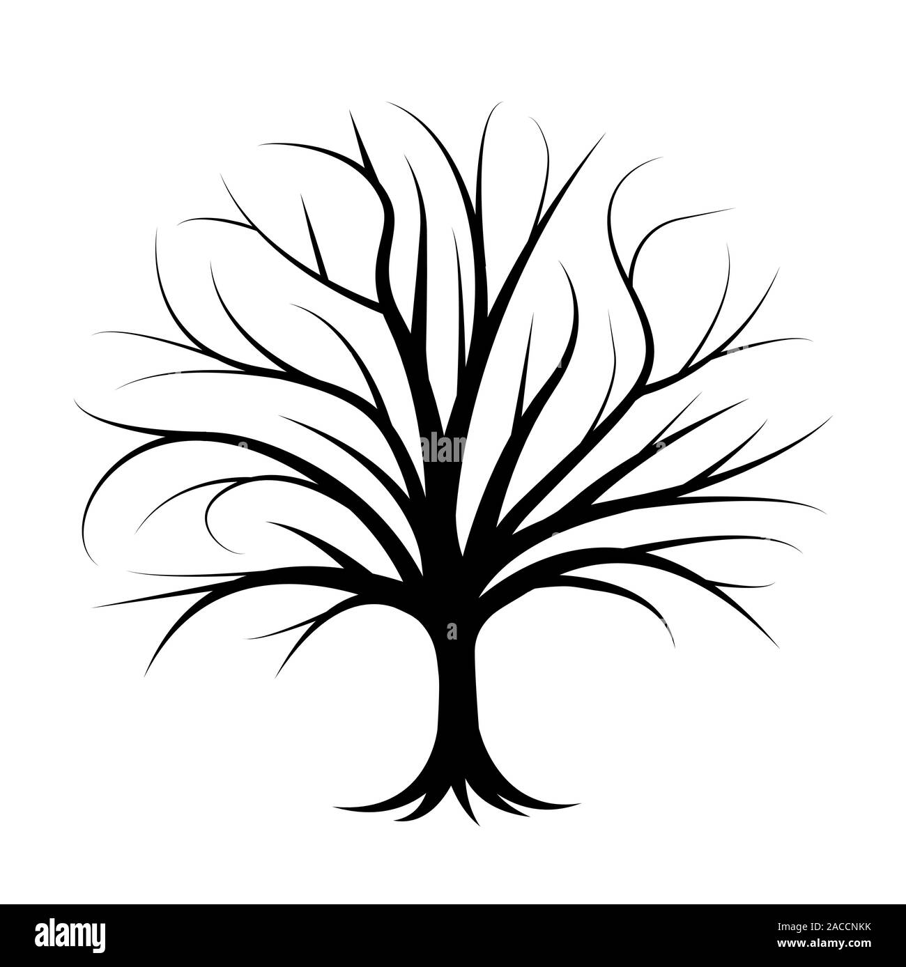 Natural of tree silhouette Stock Vector Image & Art - Alamy