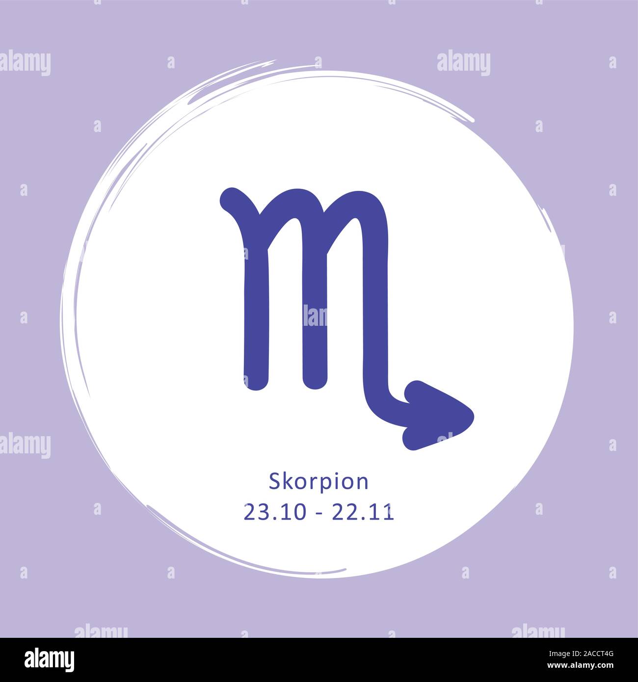 zodiac sign scorpion horoscope with description and date vector ...