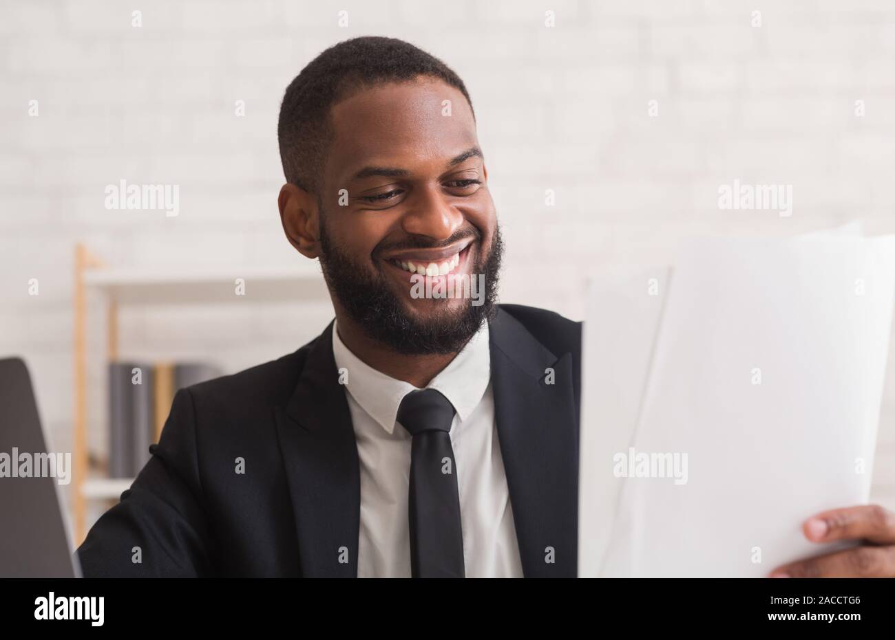 Portrait happy male executive manager hi-res stock photography and ...