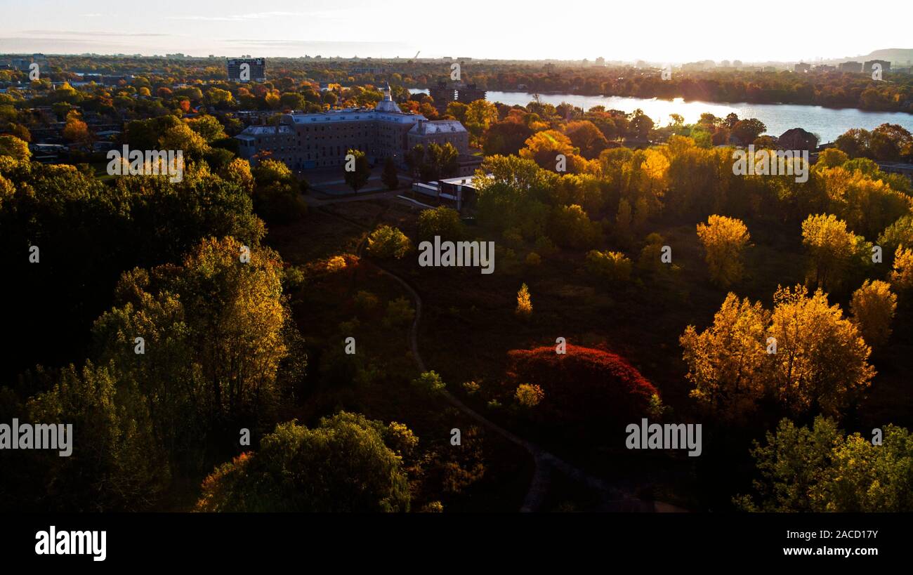 Laval city, aerial view in autumn Stock Photo - Alamy