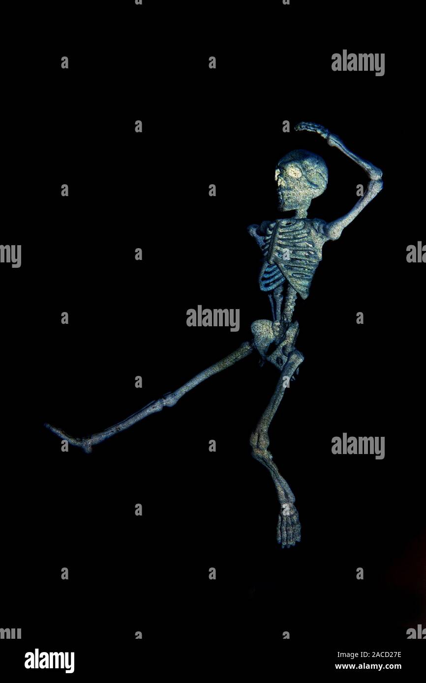 Silly dancing skeleton as seen through an xray machine Stock Photo - Alamy