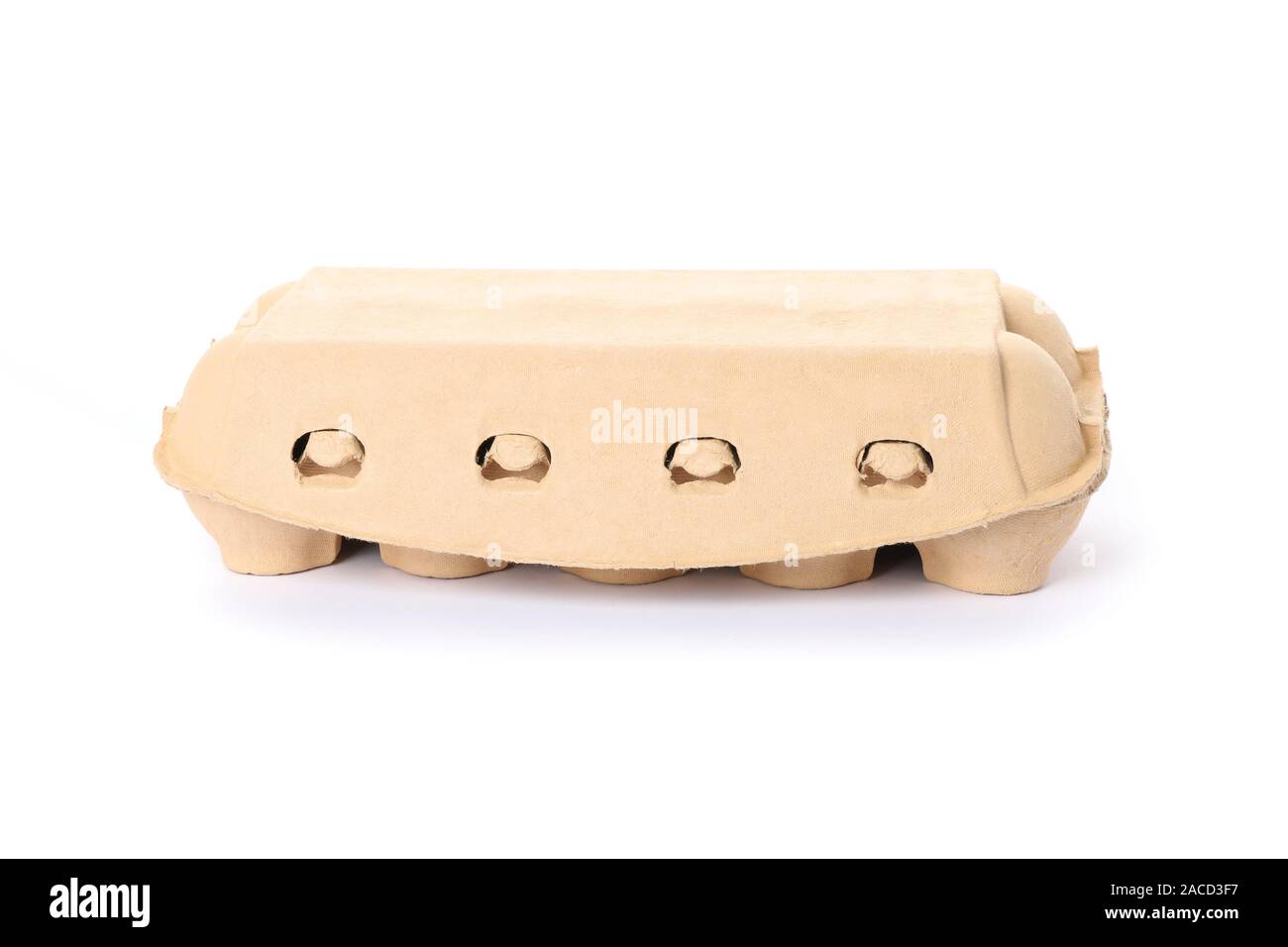 Eco - friendly egg box isolated on white background Stock Photo - Alamy