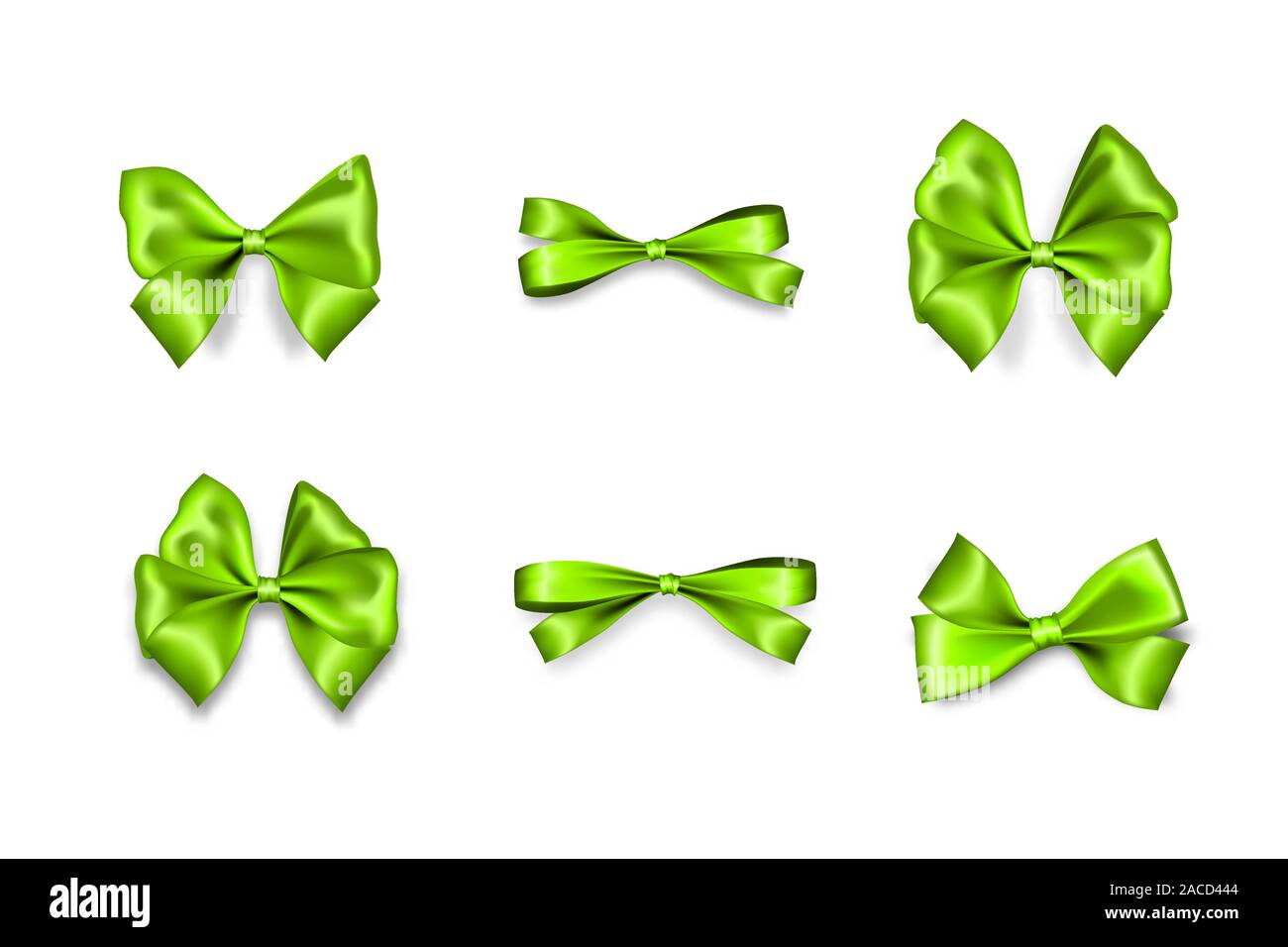 Green ribbon bow Stock Vector Images - Alamy