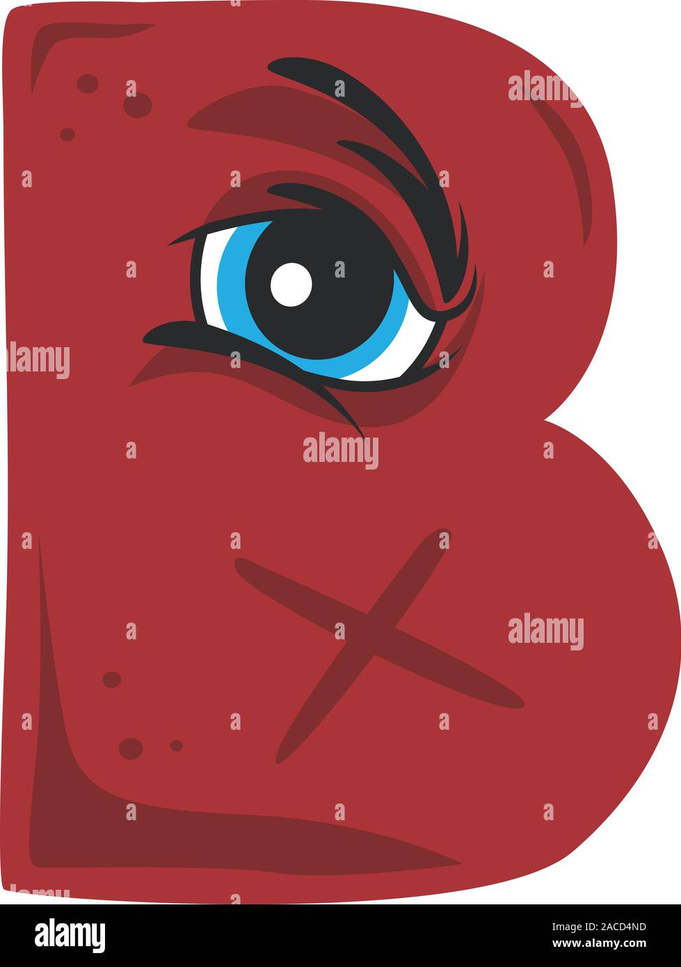 angry mad eye alphabet initial logo vector art Stock Vector Image & Art ...