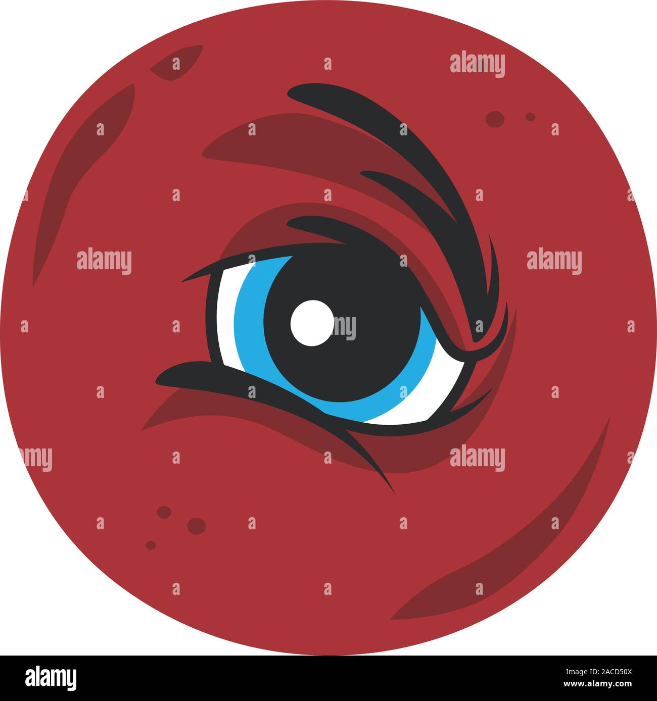 angry mad eye alphabet initial logo vector art Stock Vector Image & Art ...