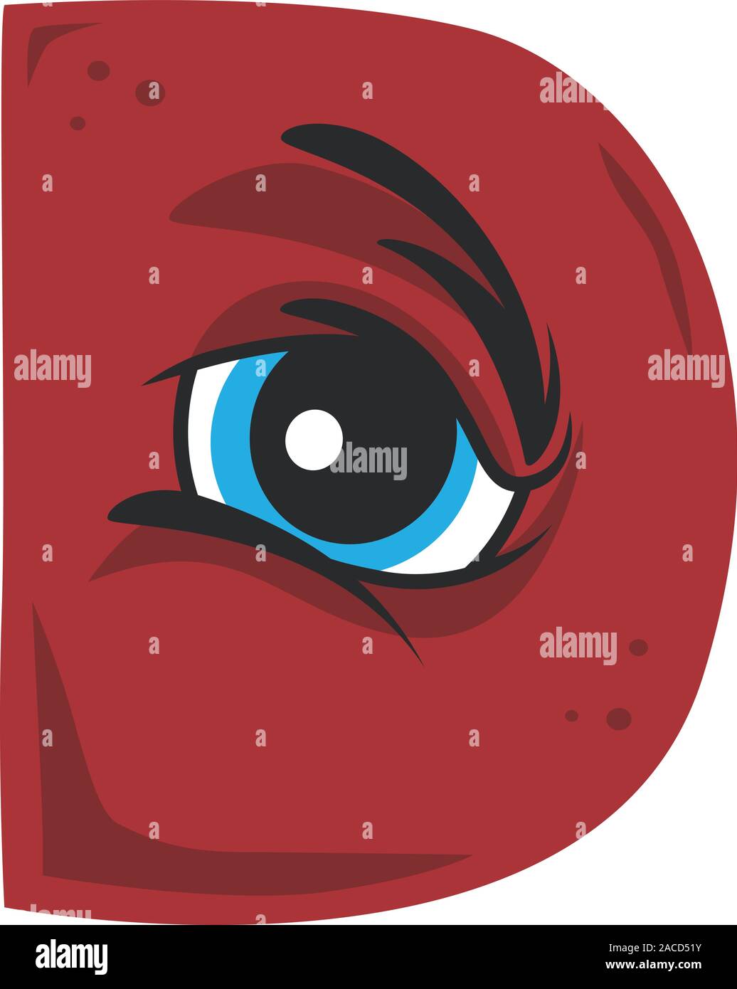 angry mad eye alphabet initial logo vector art Stock Vector Image & Art ...