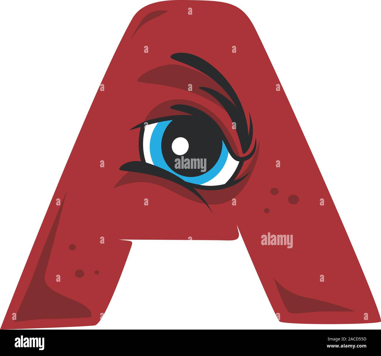 angry mad eye alphabet initial logo vector art Stock Vector Image & Art ...