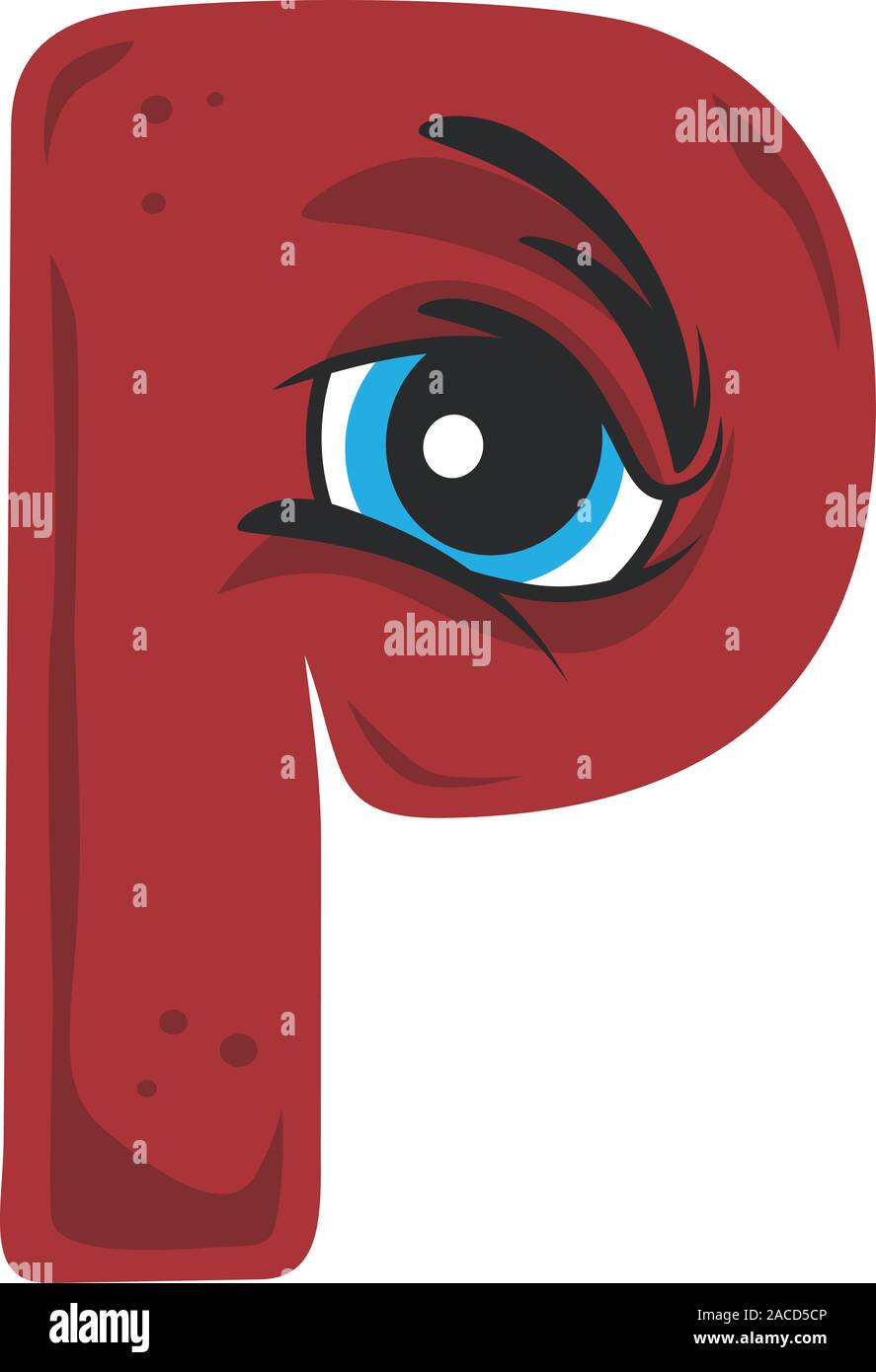 angry mad eye alphabet initial logo vector art Stock Vector Image & Art ...