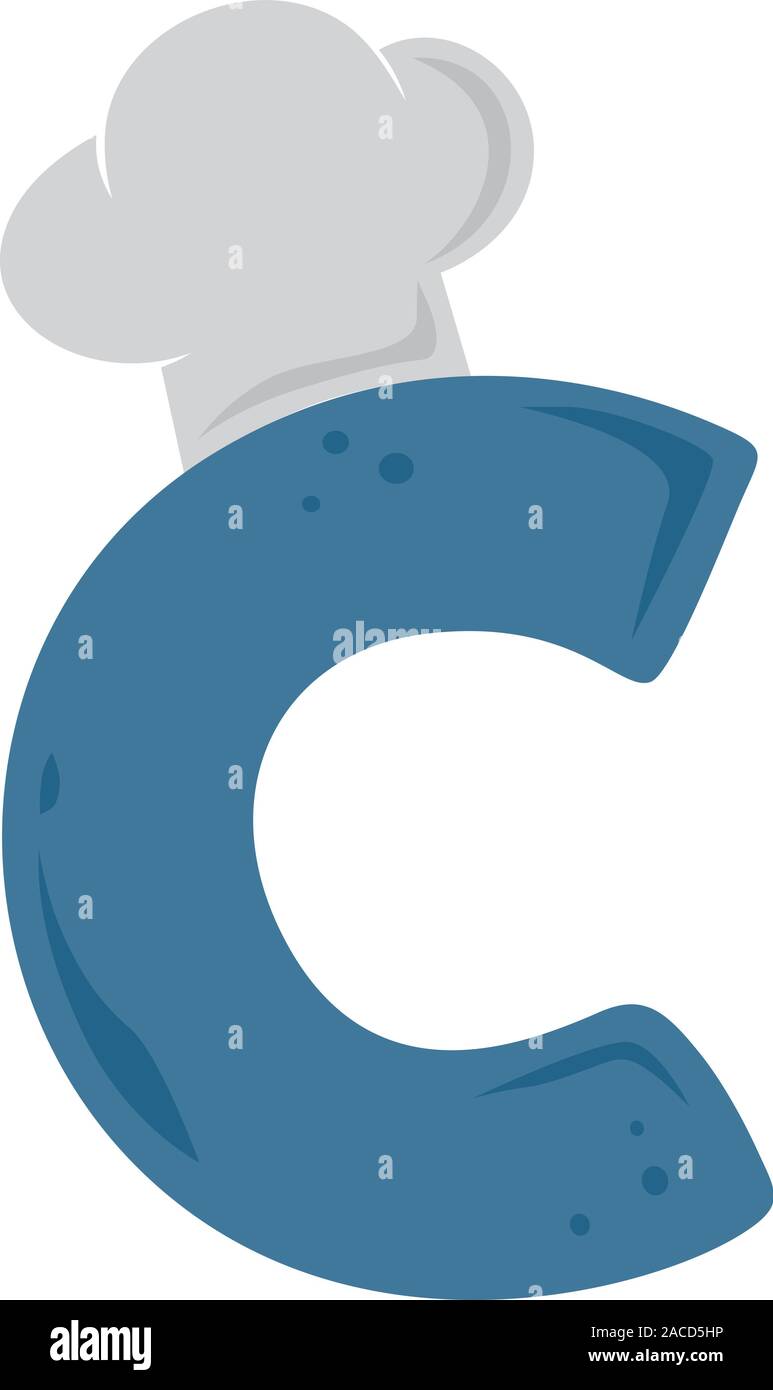 alphabet initial chef hat restaurant theme logo icon sign Stock Vector ...