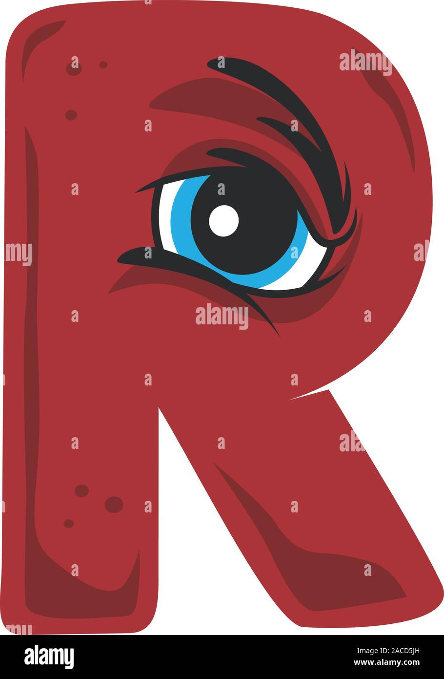 angry mad eye alphabet initial logo vector art Stock Vector Image & Art ...