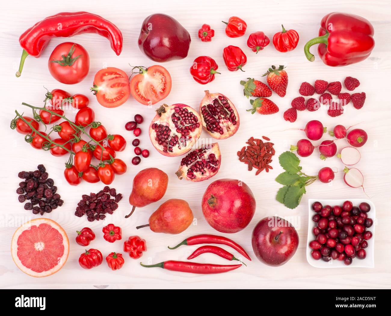 Fruits and vegetables top view hi-res stock photography and images - Alamy