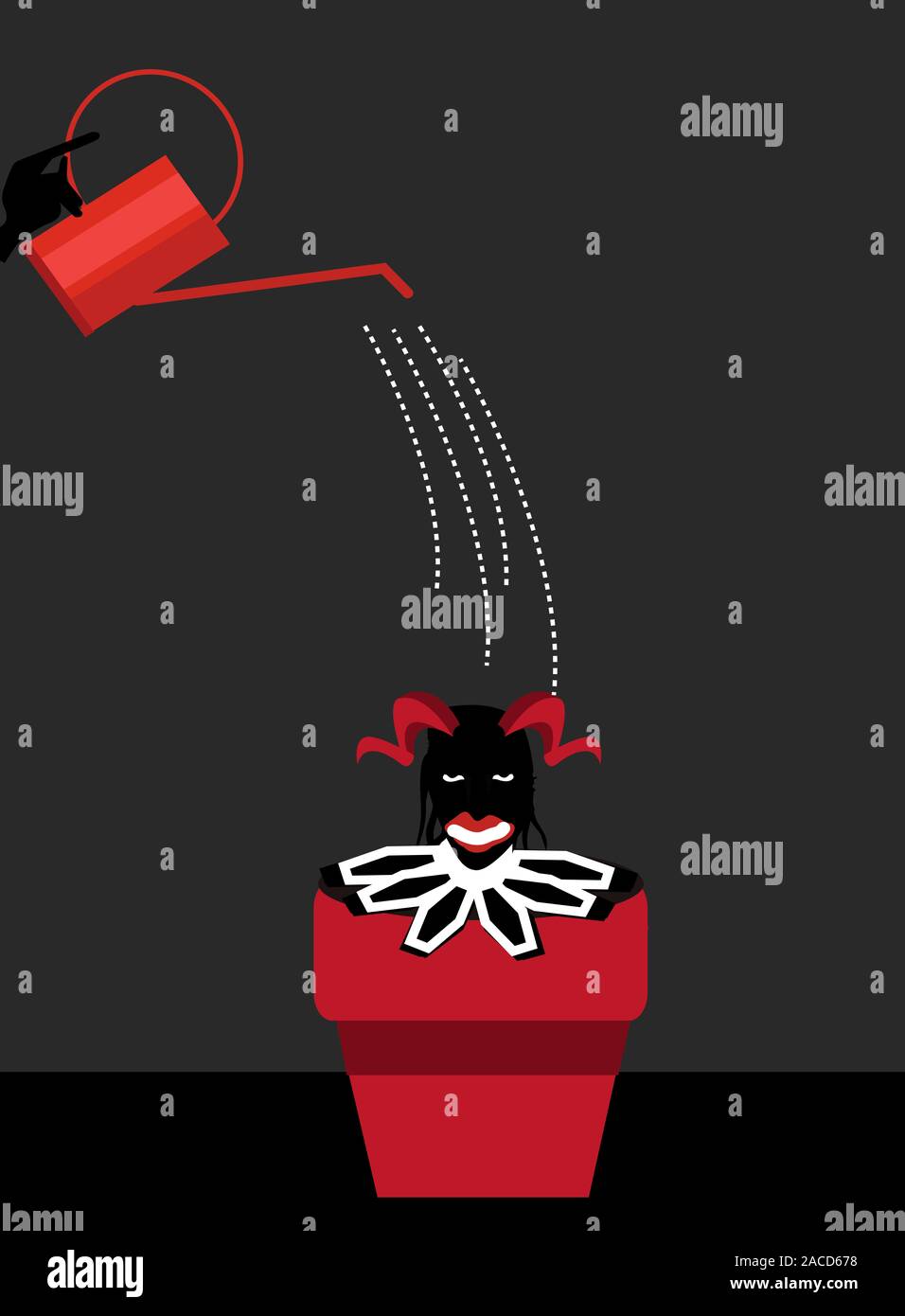 illustration of making fun of the devil Stock Photo - Alamy