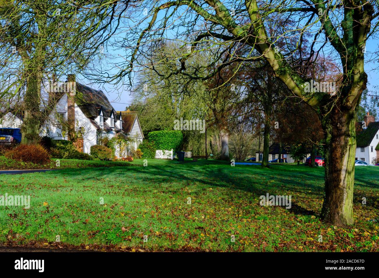 Hartest village green in Suffolk, England, UK Stock Photo - Alamy