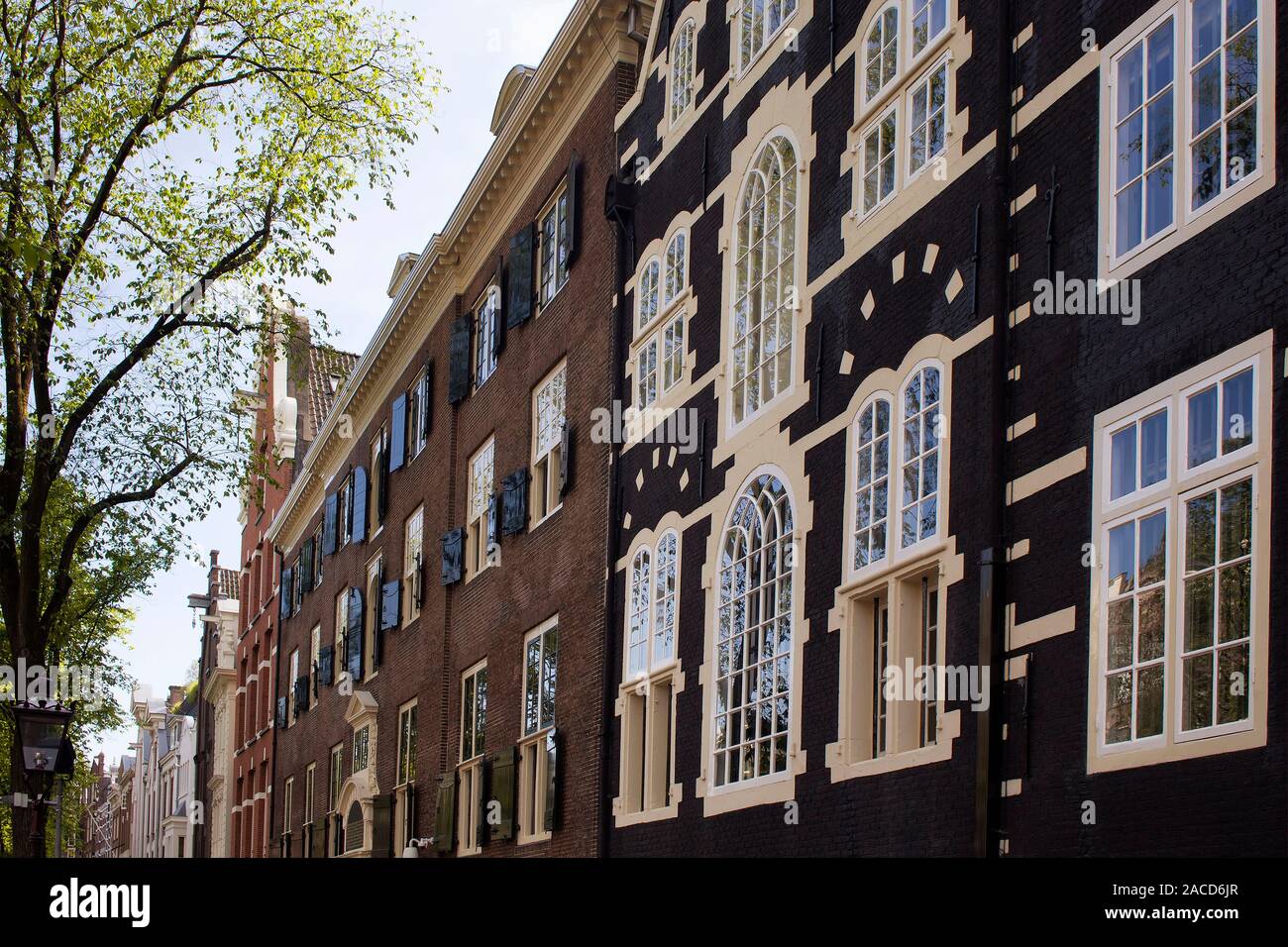 View of historical, traditional and typical buildings showing Dutch ...