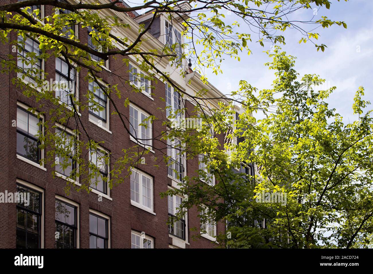 View of historical, traditional and typical buildings showing Dutch ...
