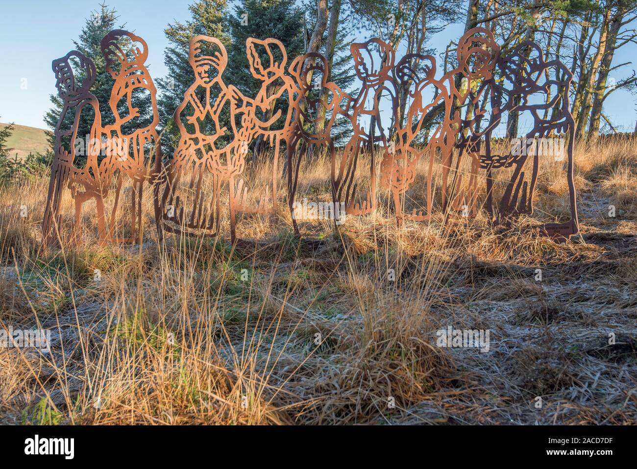 Pendle Witches sculpture Stock Photo - Alamy