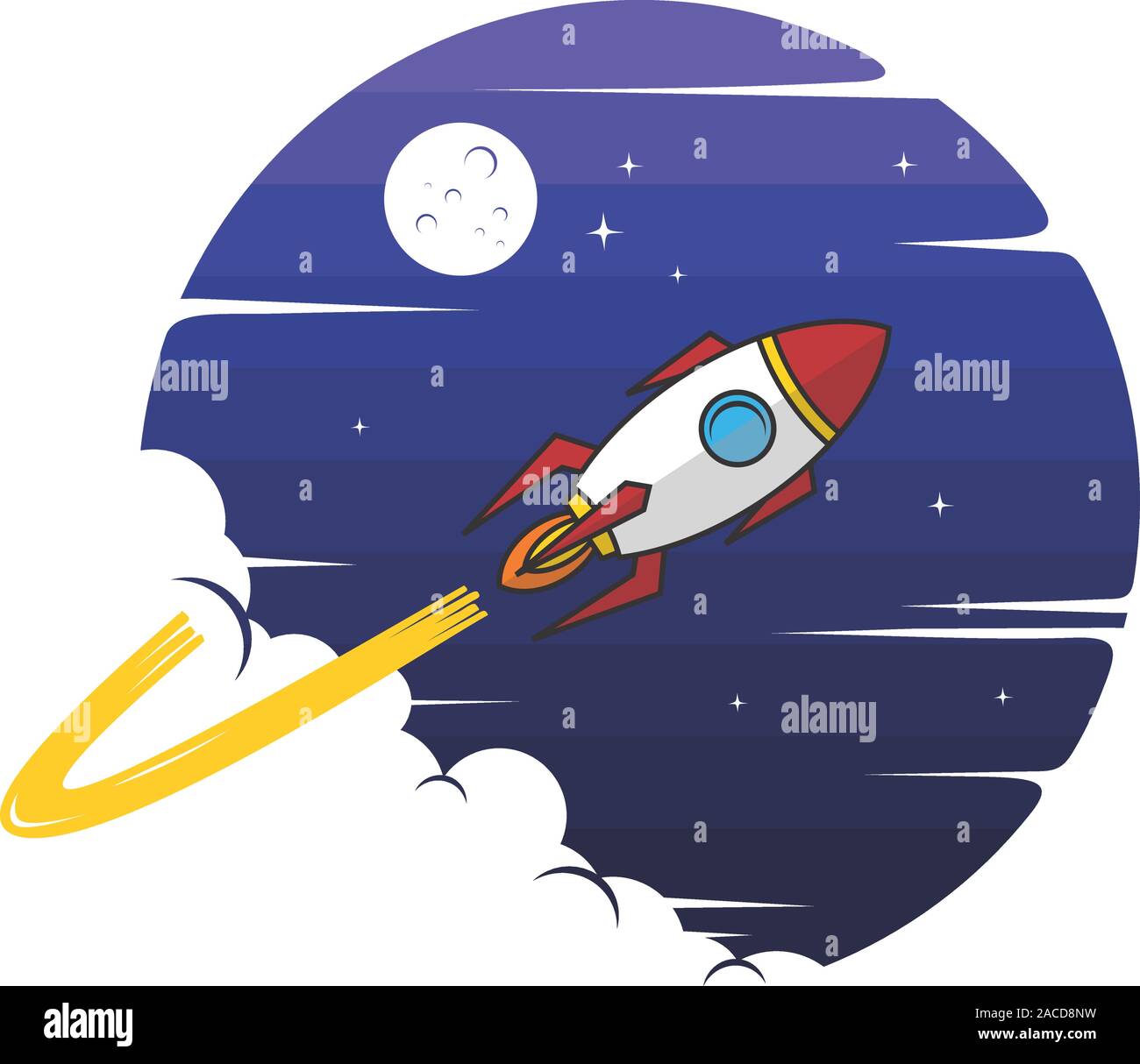 space rocket shuttle ship sign logo logotype vector art Stock Vector ...