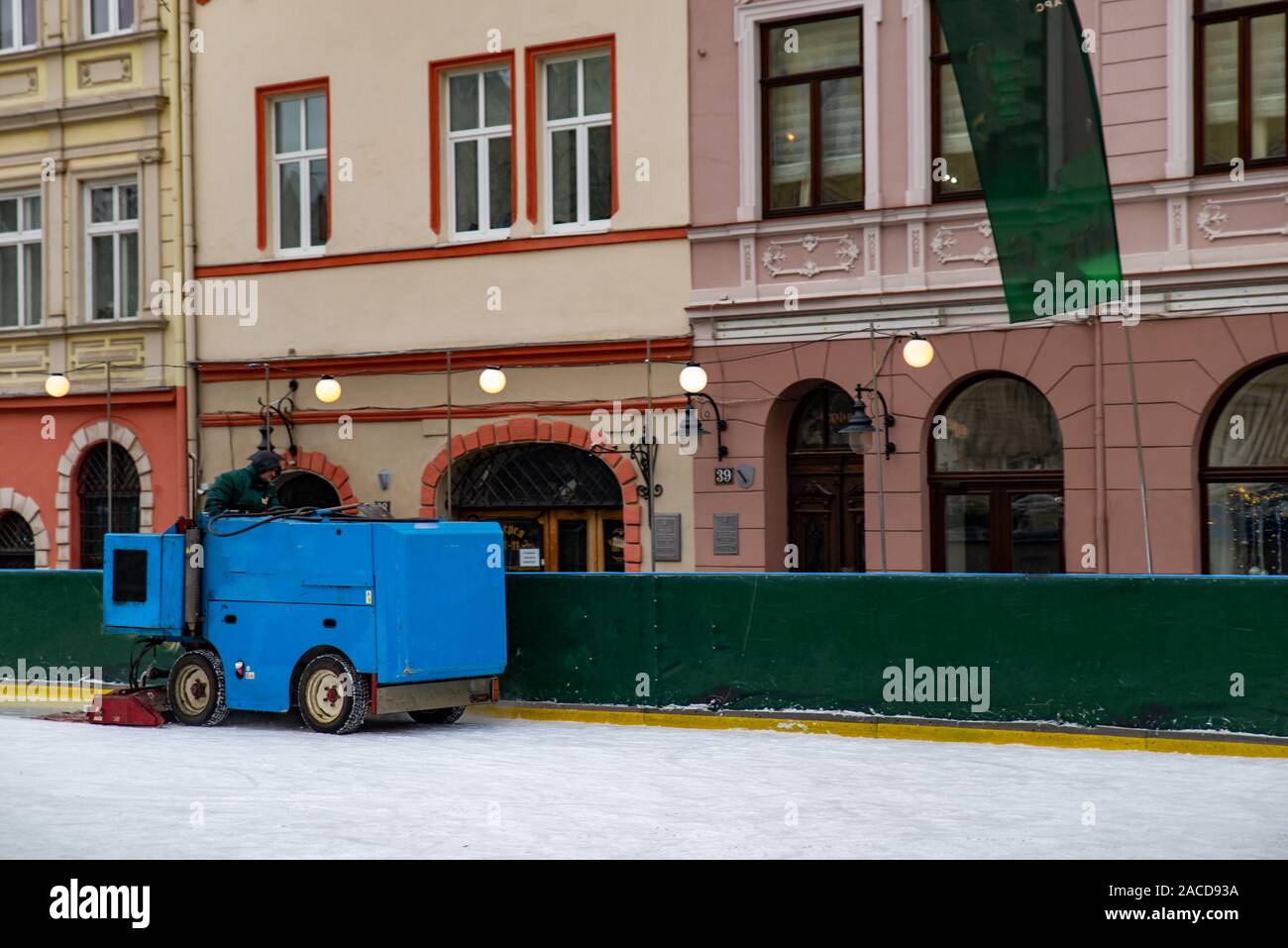 ice rink cleaning machine Stock Photo - Alamy