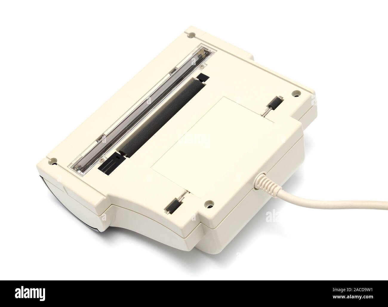 Portable handy scanner on a white background Stock Photo - Alamy