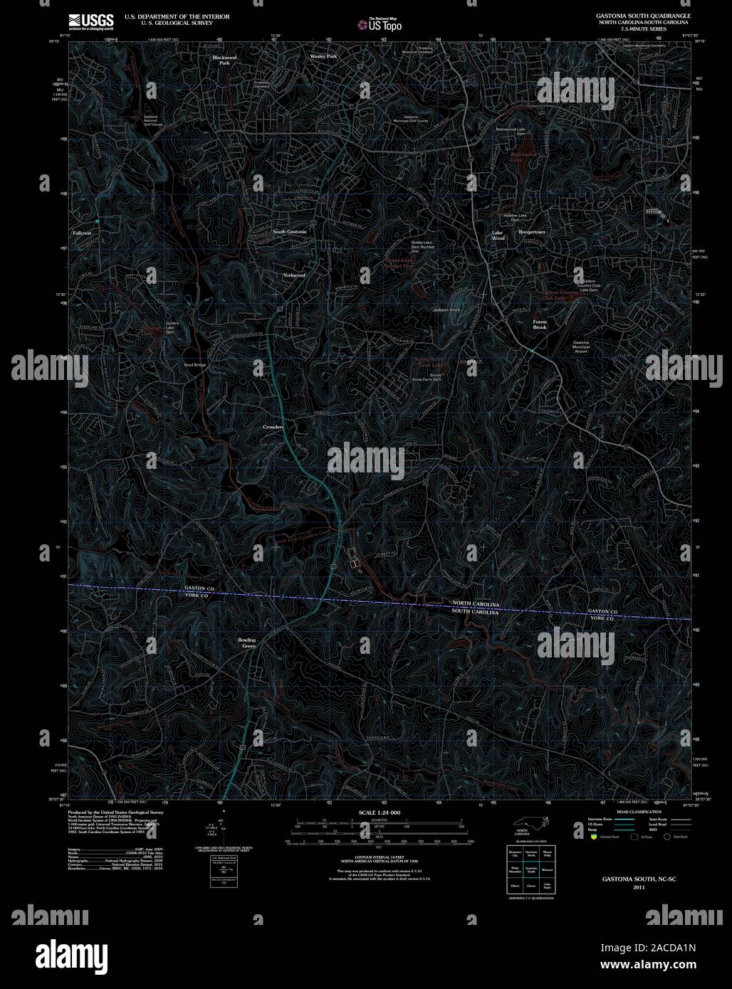 Map of gastonia hi-res stock photography and images - Alamy