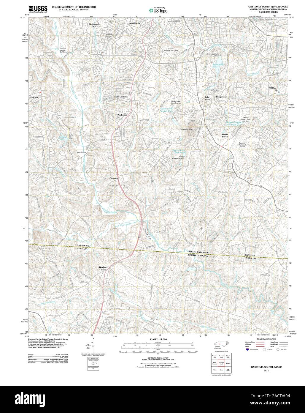 Map of gastonia hi-res stock photography and images - Alamy