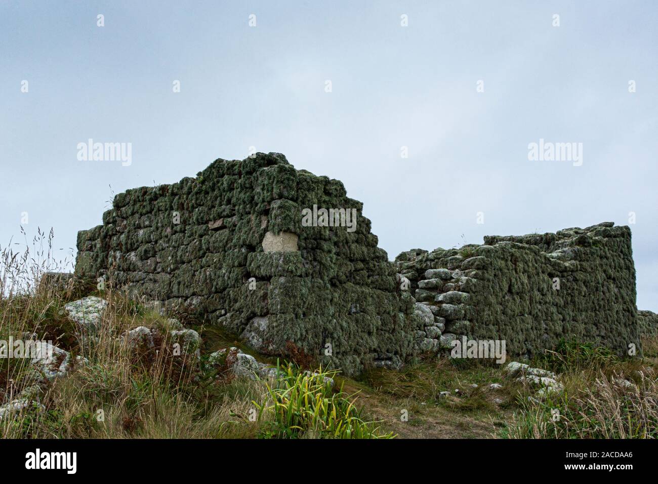 The remains of an abandoned building on Samson, Isles of Scilly Stock ...