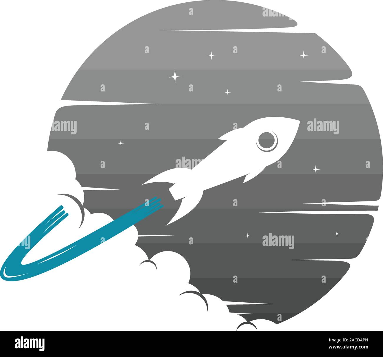 space rocket shuttle ship sign logo logotype vector art Stock Vector ...