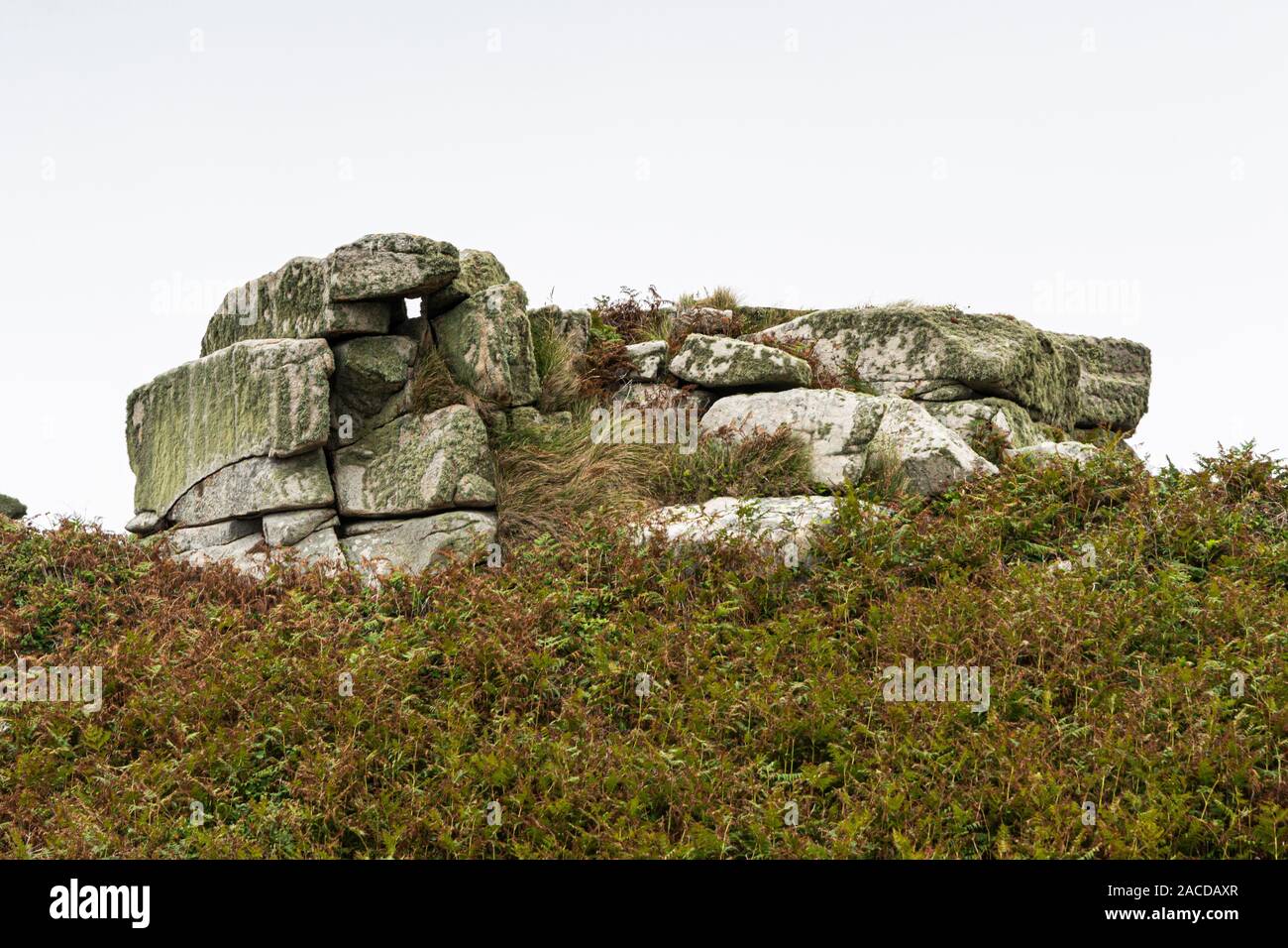 A rock formation on North Hill, Samson, Isles of Scilly Stock Photo - Alamy