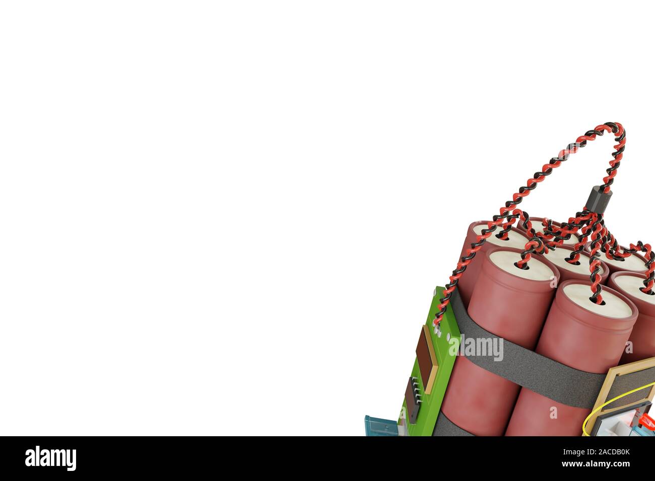 dynamite isolated on white background 3d illustration Stock Photo - Alamy